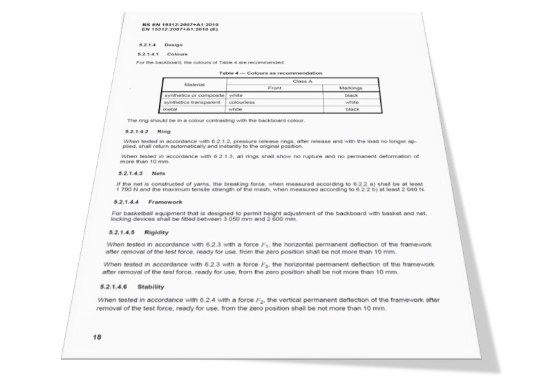 EN 15312 - Safety of multi-sports arenas - S2P