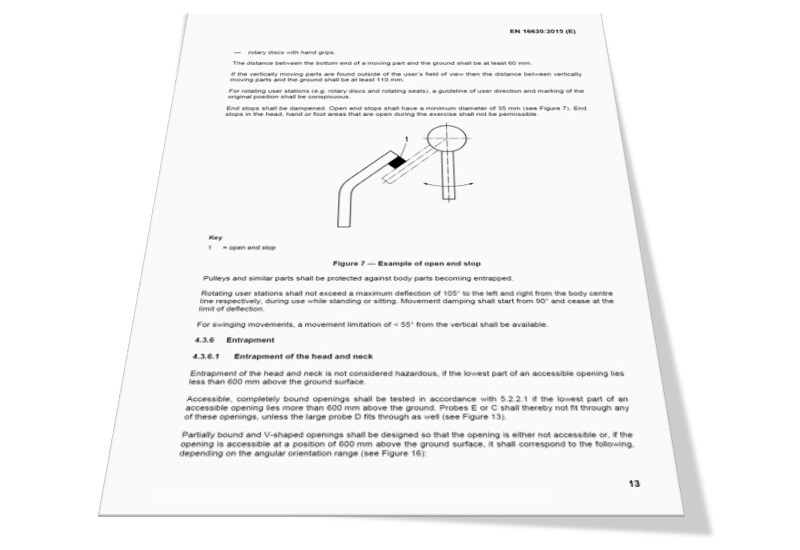EN 16630 - Safety of outdoor fitness equipment